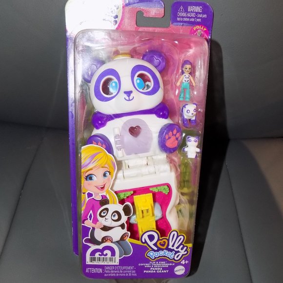 Mattel | Toys | Polly Pocket Flip Find Panda Compact New | Poshmark